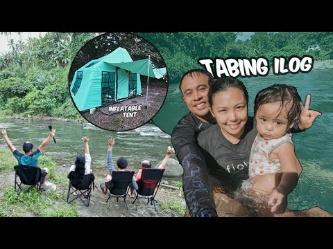 First time mag camping sa tabi ng ilog - Pinoy inflatable tent campers ...