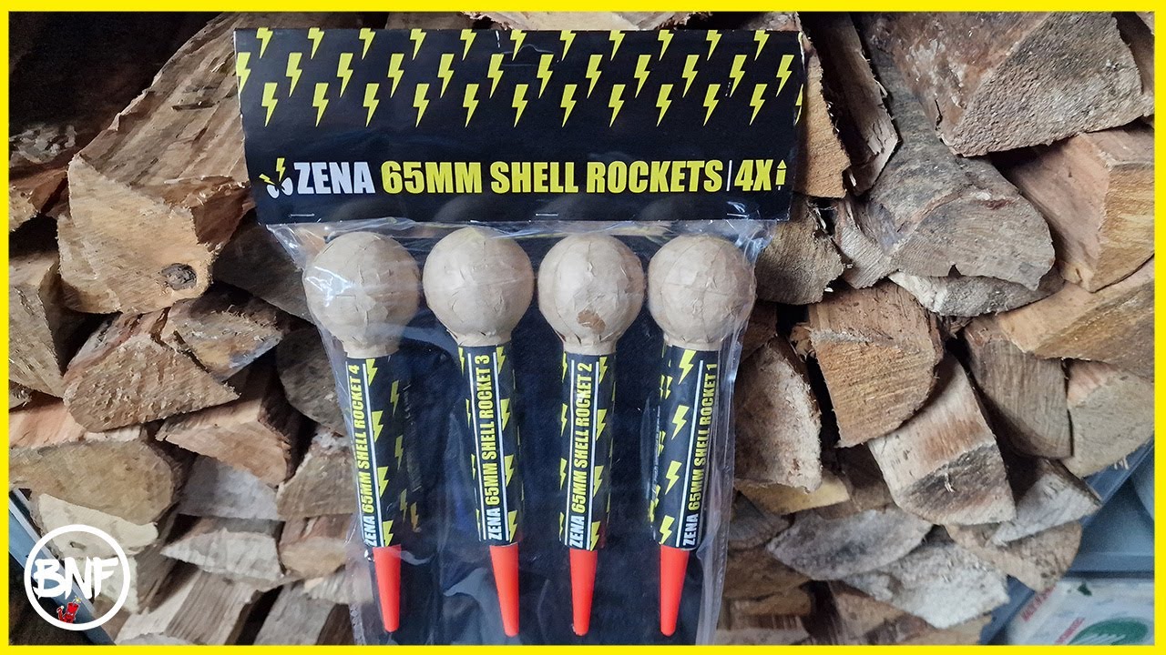 Zena 65MM Shell rockets 4x - Zena Vuurwerk - YouTube
