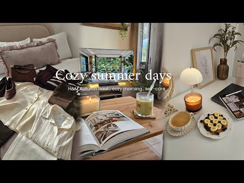 Cozy summer days | H&M Autumn haul... cozy morning... self-care.. Fridge Organization