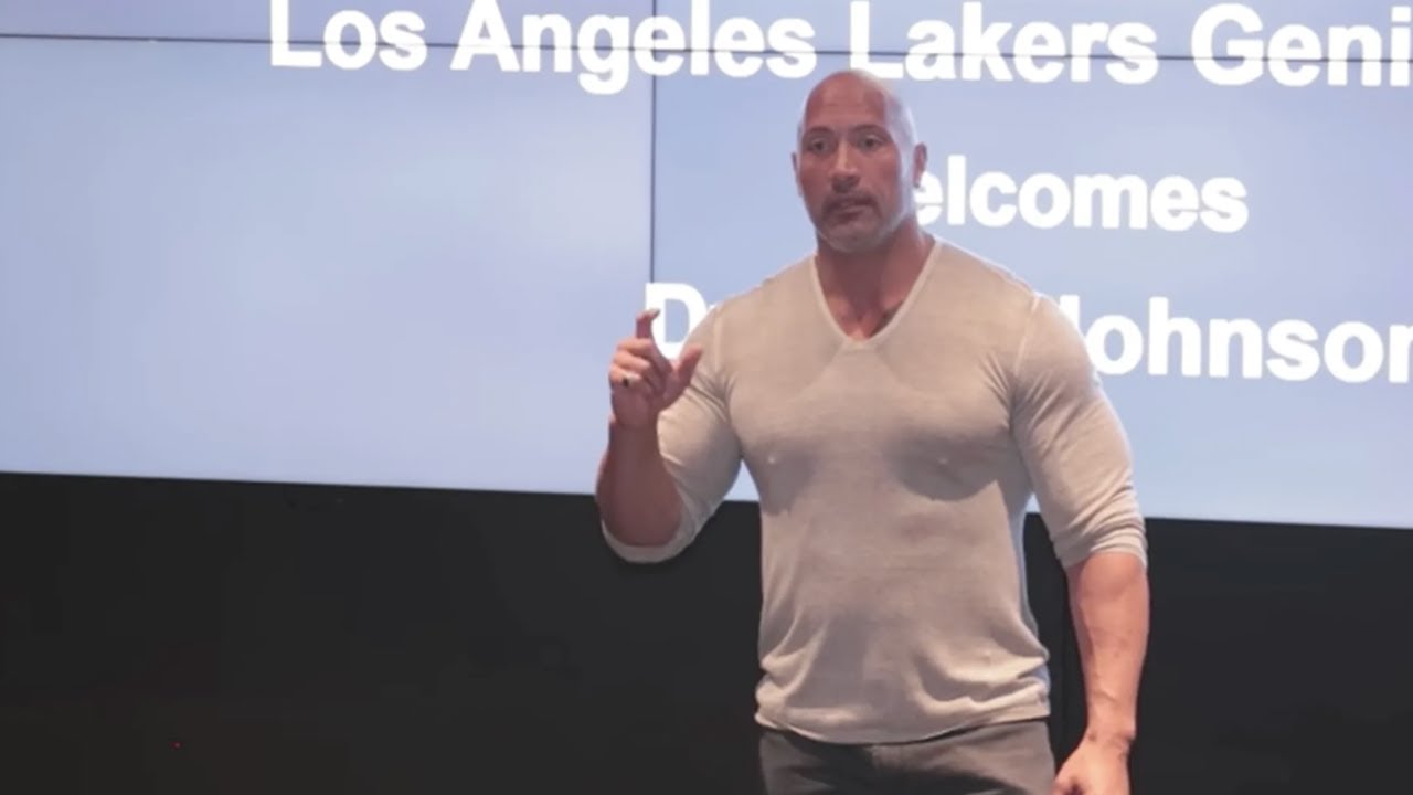 Dwayne Johnson Powerful Speech To The LA Lakers - YouTube