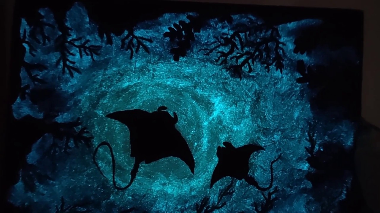 How to paint STINGRAY GLOW IN THE DARK by Inscape Meraki - YouTube