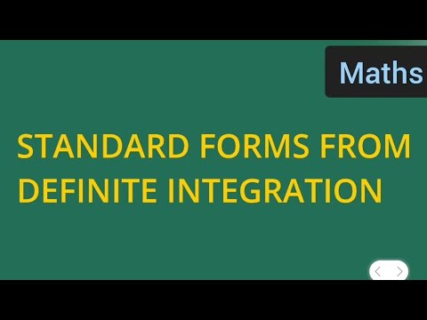 definite integration formulas | standard forms from defined integration ...