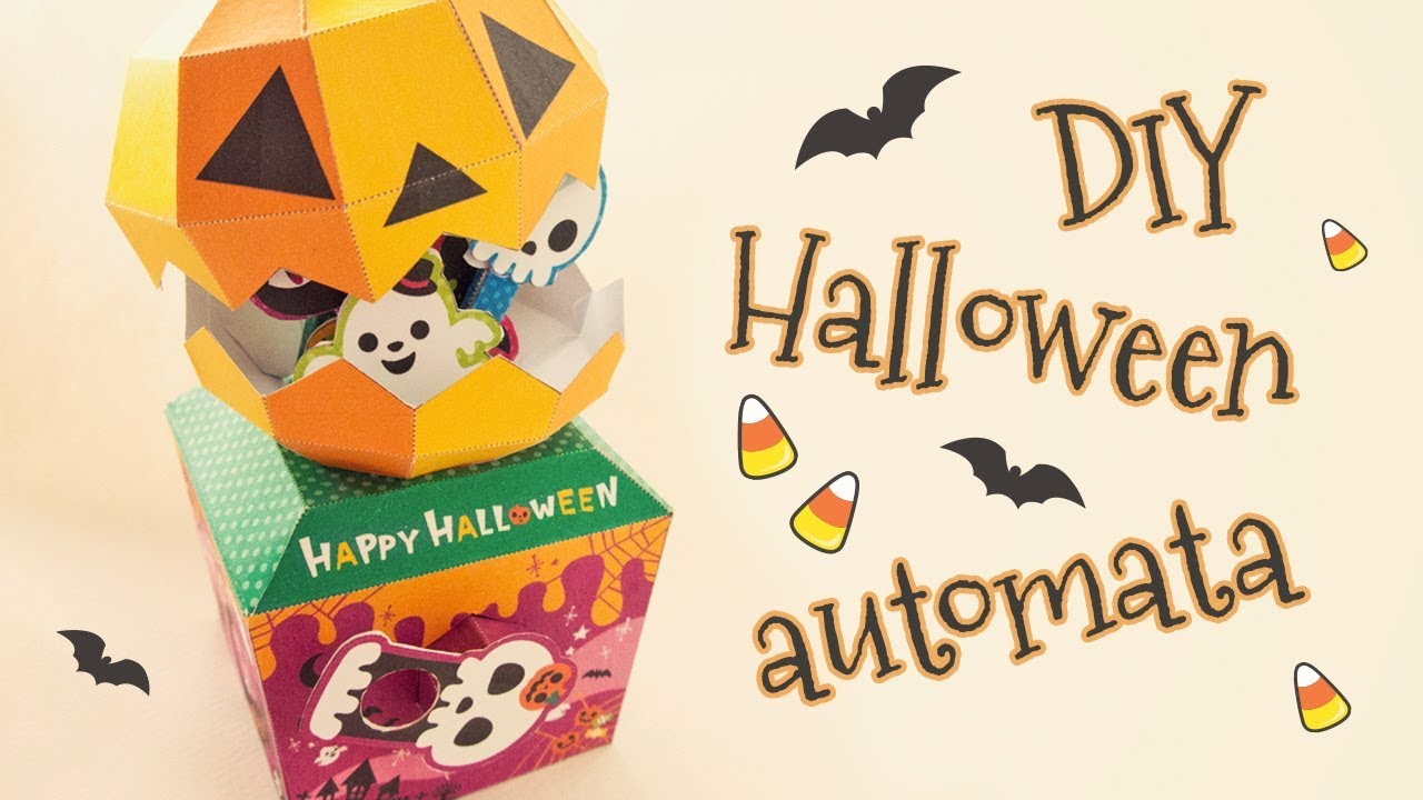 DIY Halloween automata papercraft (step by step tutorial) - YouTube