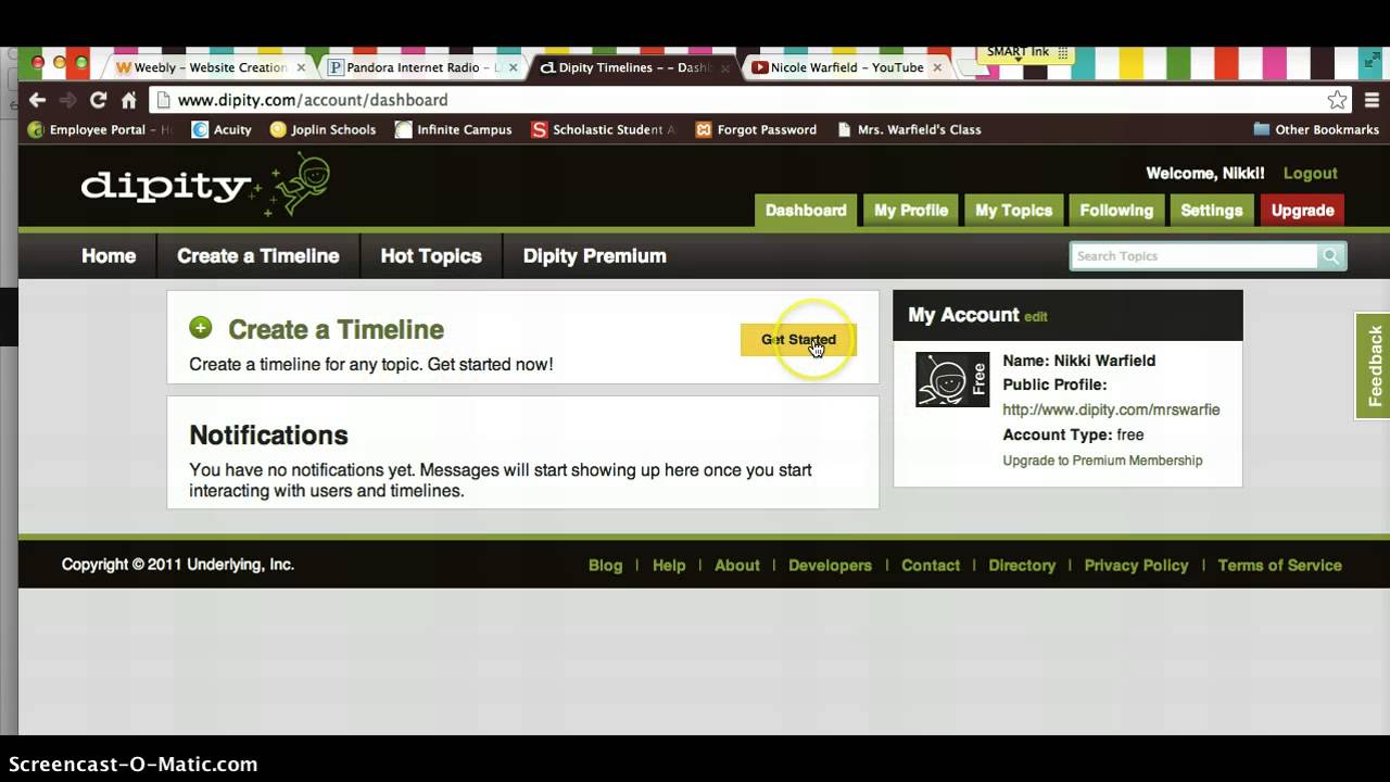 How to use Dipity - YouTube