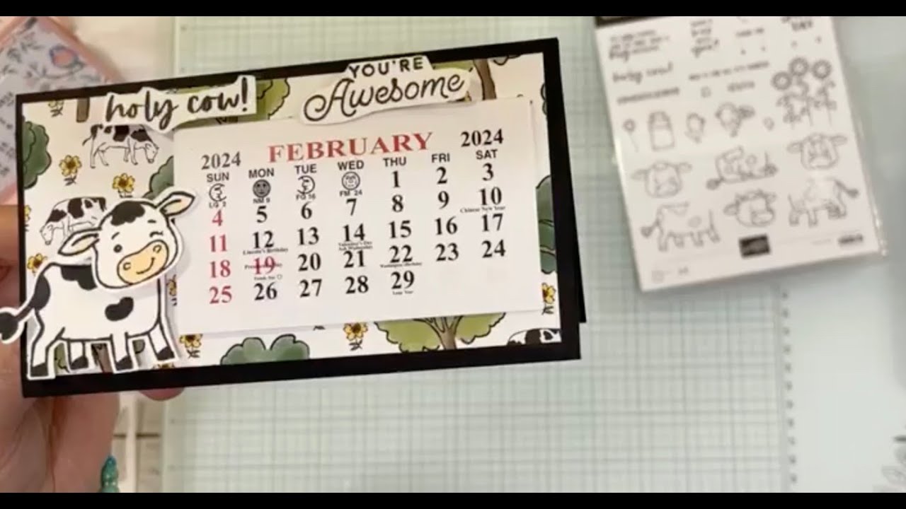 How to create mini desk Calendars - YouTube