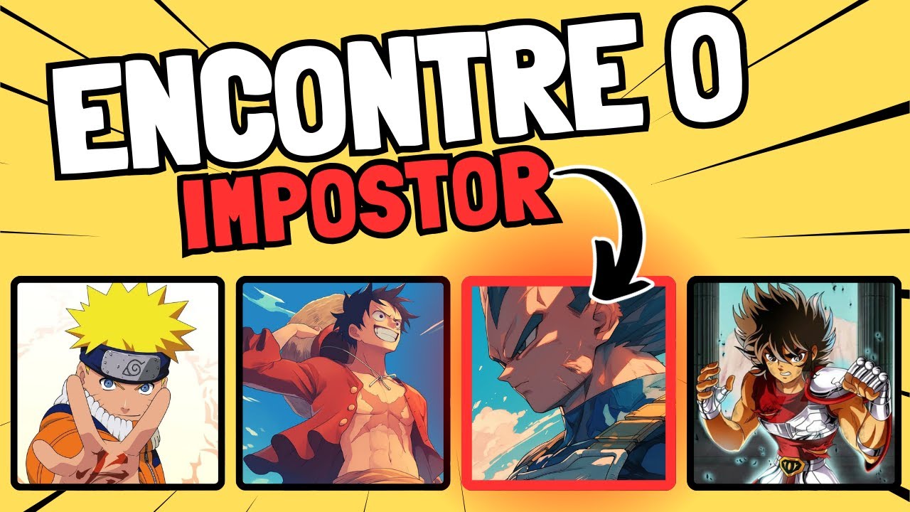 Desafio Anime 🔥 Você Consegue Encontrar o Impostor? - YouTube