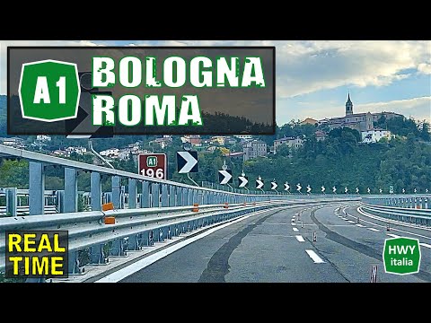 4K - Autostrada A1 | da Bologna a Roma in Real Time | NO STOP