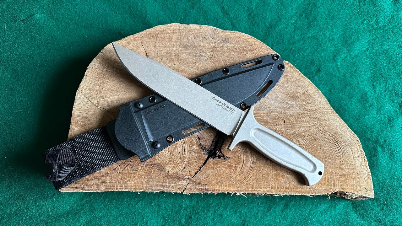 Cold Steel: “Bronze” drop Forged Survivalist Knife - YouTube