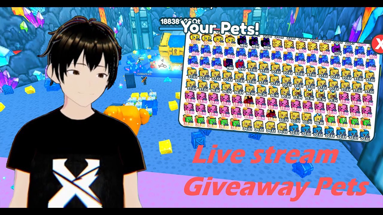 Pet Simulator X! giveaway Hardcore March Saturday 4 live stream Viewers ...