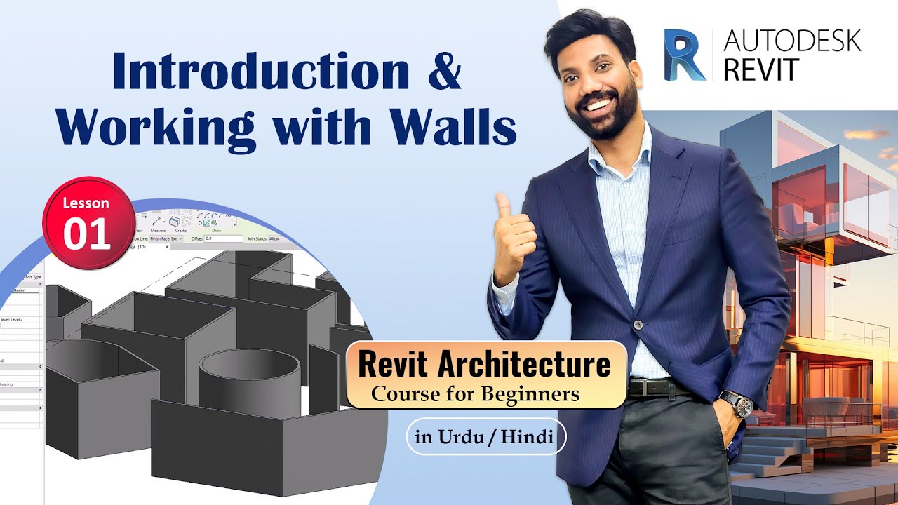 Lesson 01: Introduction & Working with Walls | Revit Architecture ...