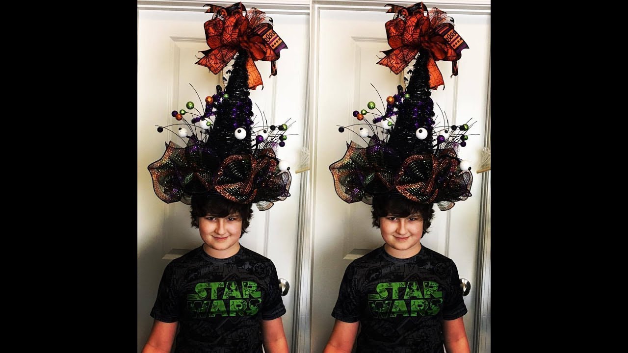 How To Make A Witch Hat With A Cone Basket And A Wreath Great For A how-to-make-a-witch-hat-with-a-cone-basket-and-a-wreath-great-for-a