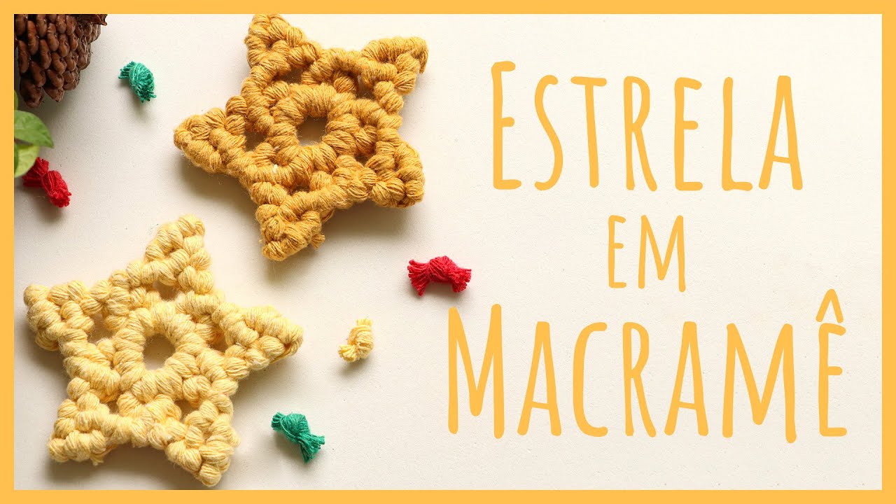 🎄 Estrela de Macramê 🌟 Faça um Enfeite Natalino em Poucos Minutos ...