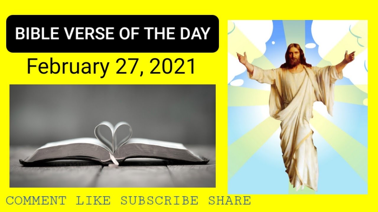 BIBLE VERSE OF THE DAY || February 27, 2021 - YouTube