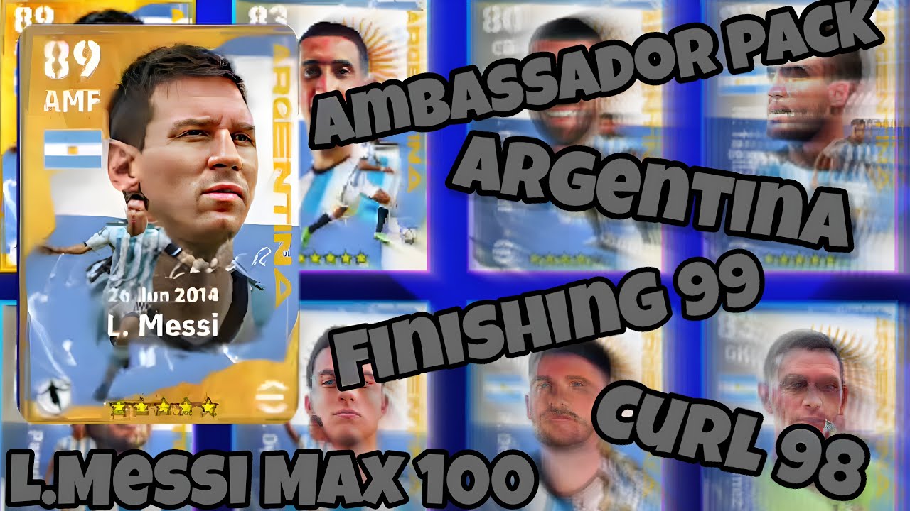 Argentina Premium Ambassador Pack L. Messi max rating 100 tutorial in ...