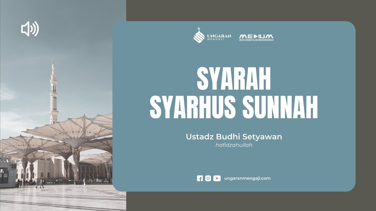 [LIVE] SYARHUS SUNNAH - Ustadz Budhi Abu Sabila hafidzahullah - YouTube