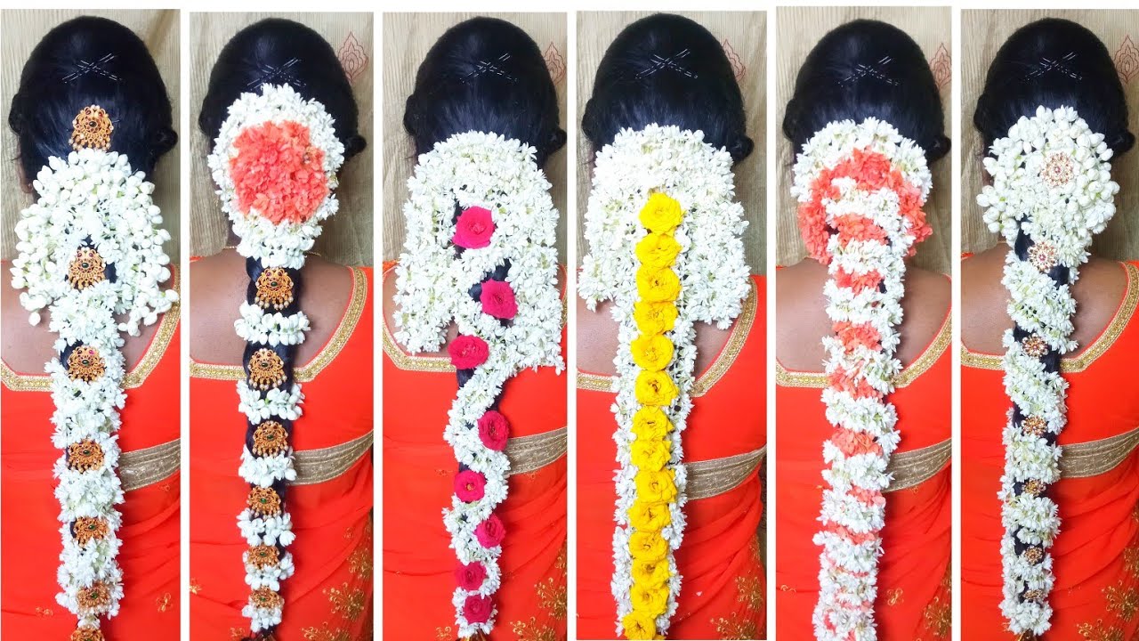 Easy Jadai Alangaram/ 7 Methods of Traditional Hairstyle/Jasmine ...