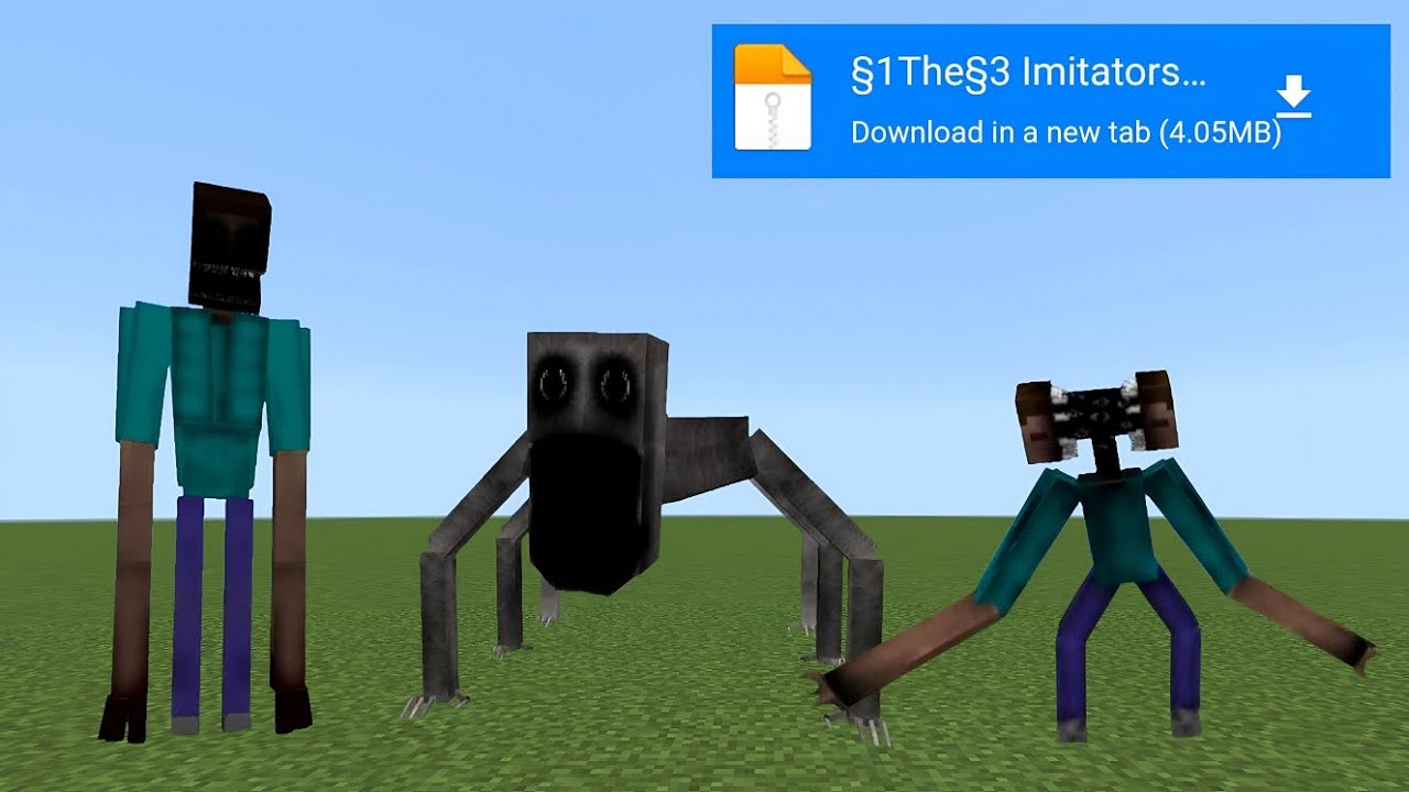 The Imitators mod addon for minecraft PE - YouTube