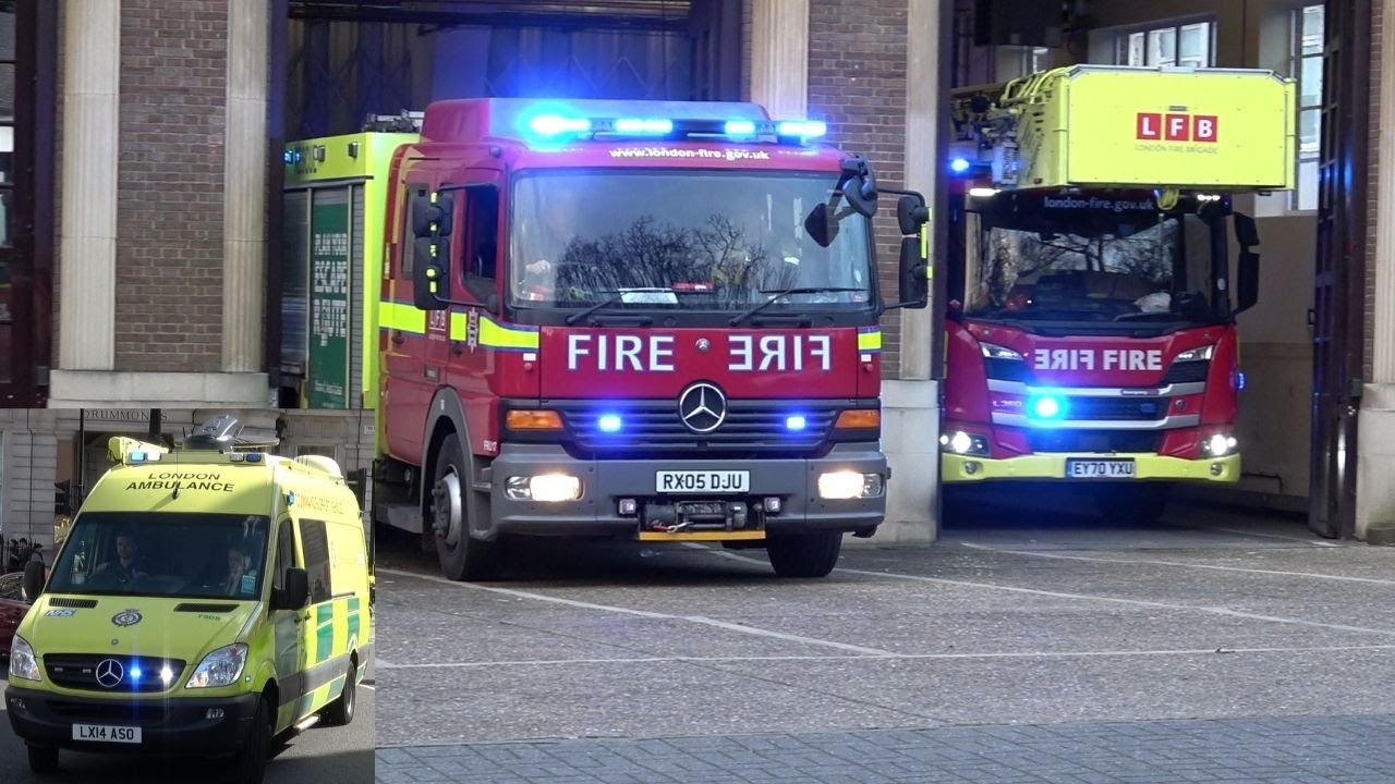 AMBULANCE COMMAND UNIT - Wembley Fire Station Double Turnout + London ...