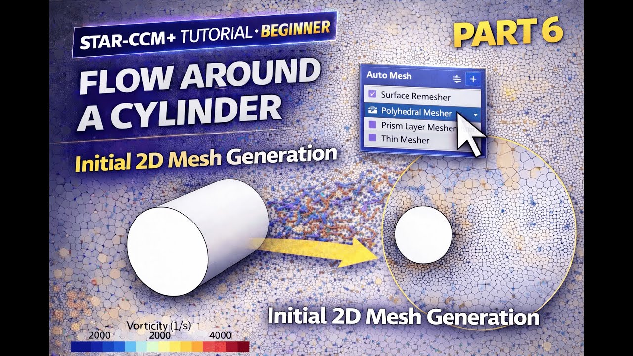 STAR-CCM+ Beginner Tutorial | Chapter 3: 2D Cylinder Flow – Generating ...