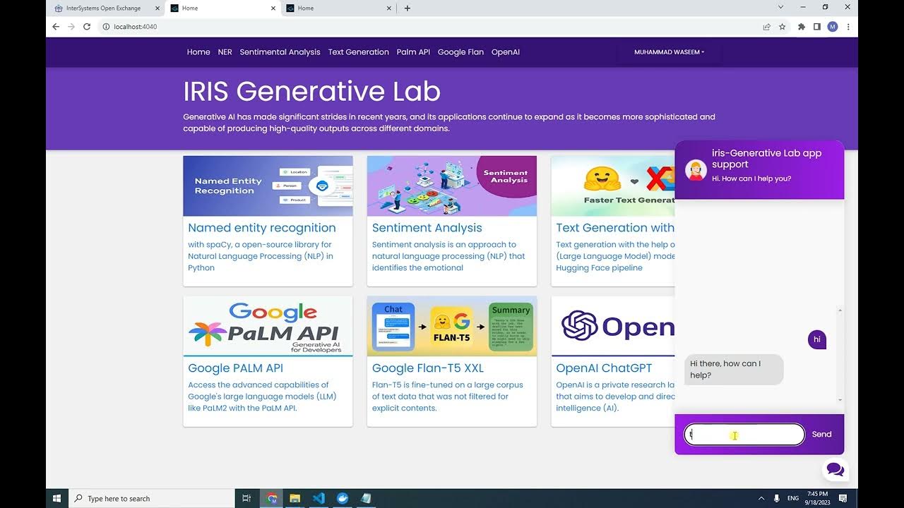 InterSystems IRIS Flask Generative AI application - YouTube