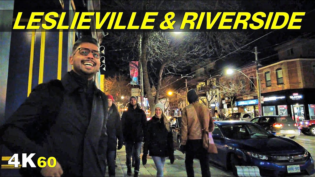 Cold Toronto Evening Walk in Leslieville & Riverside (Dec 2021) - YouTube