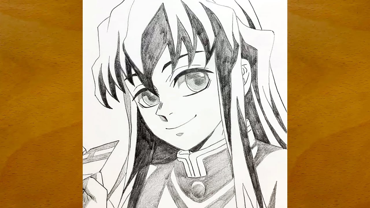 Anime drawing | How to draw Tokitou Muichirou from Demon Slayer | Draw ...