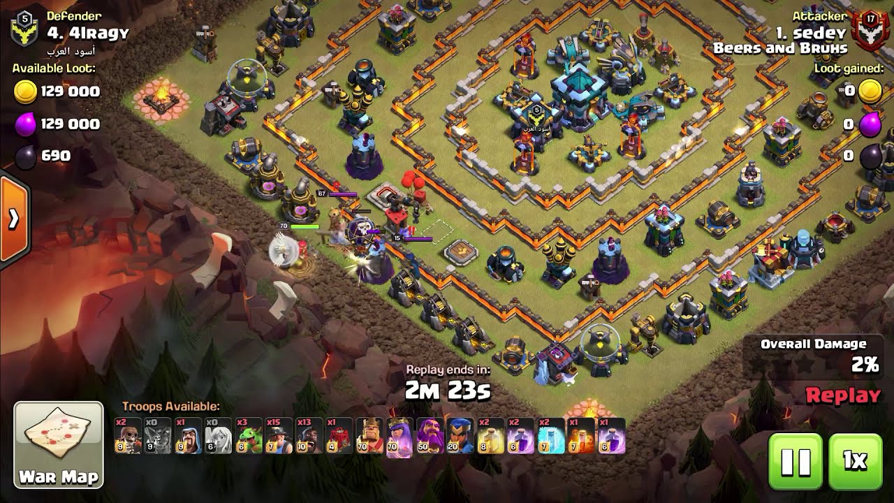 COC TH13 3 Star Ring Base - YouTube