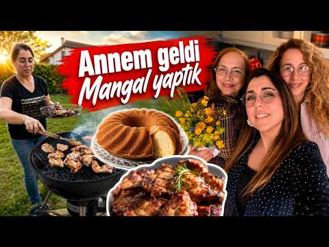 İSVİÇRE'YE ANNEM GELDİ BAHÇEDE MANGAL VE KIZ KARDEŞİMİN HARİKA KEKİ SEMAVERDE ÇAY