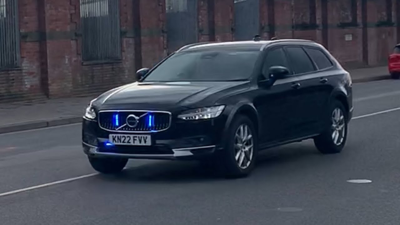 Unmarked Volvo V90 Cross Country Driving Training Vehicle Responding ...