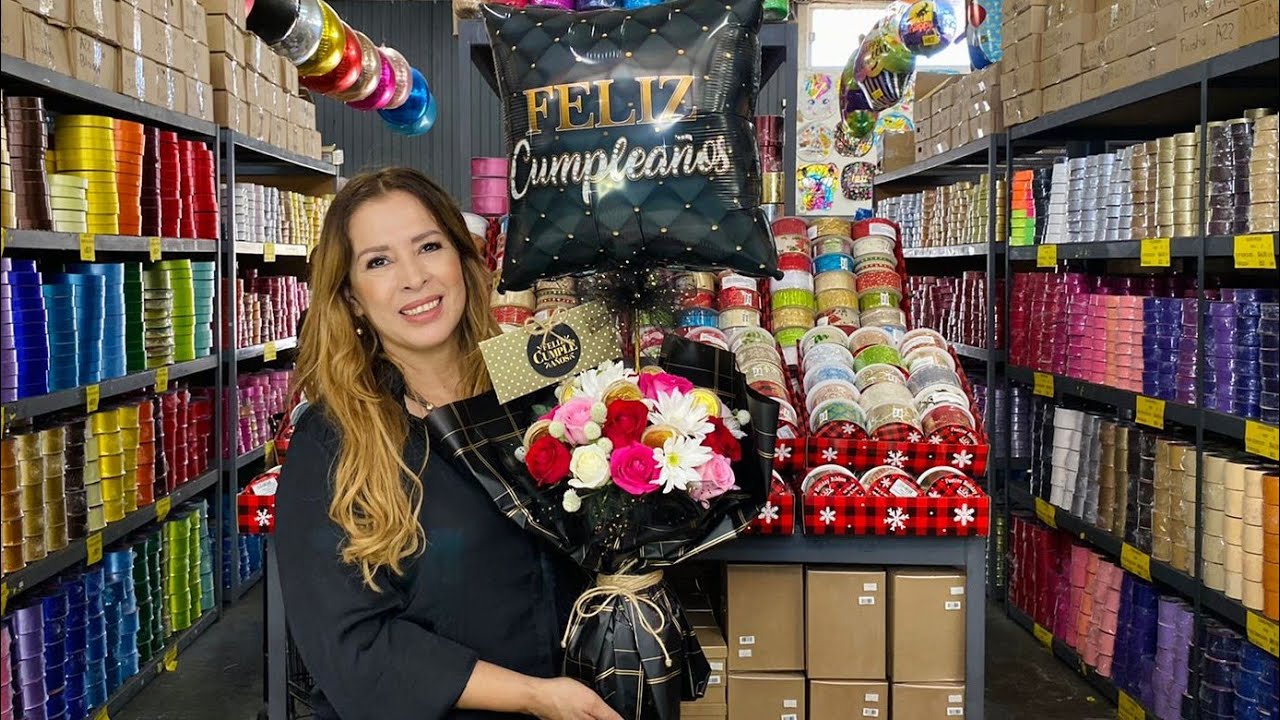 Gaby Delgado Manualidades, hoy estamos en Landys haciendo un bouquet con una botella de vino ...