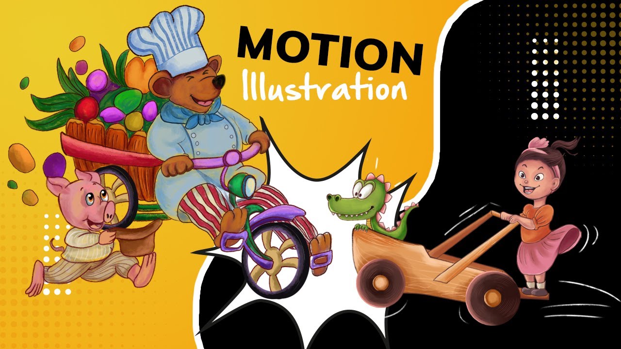 💥Tips and tricks for motion illustrations | children book📖 | 💐Art vlog ...