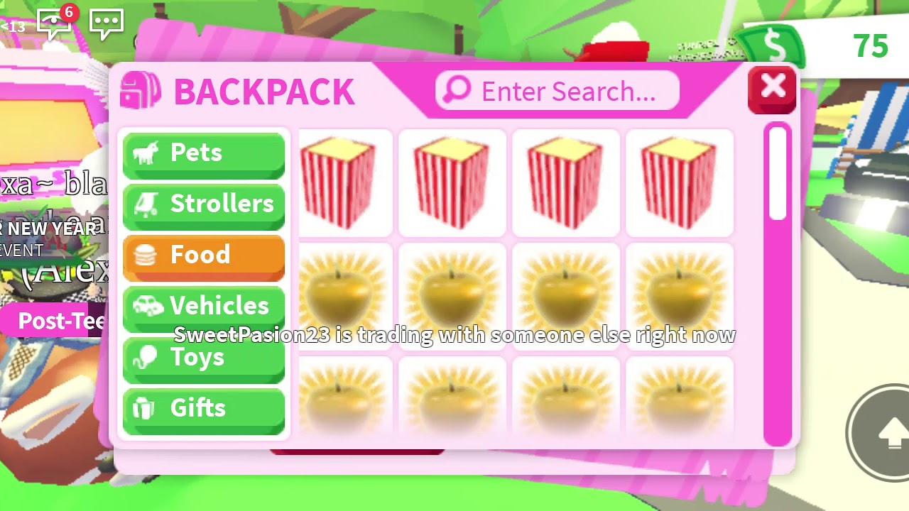 Trading only Golden Apples in adopt me to see what people trade for it ...