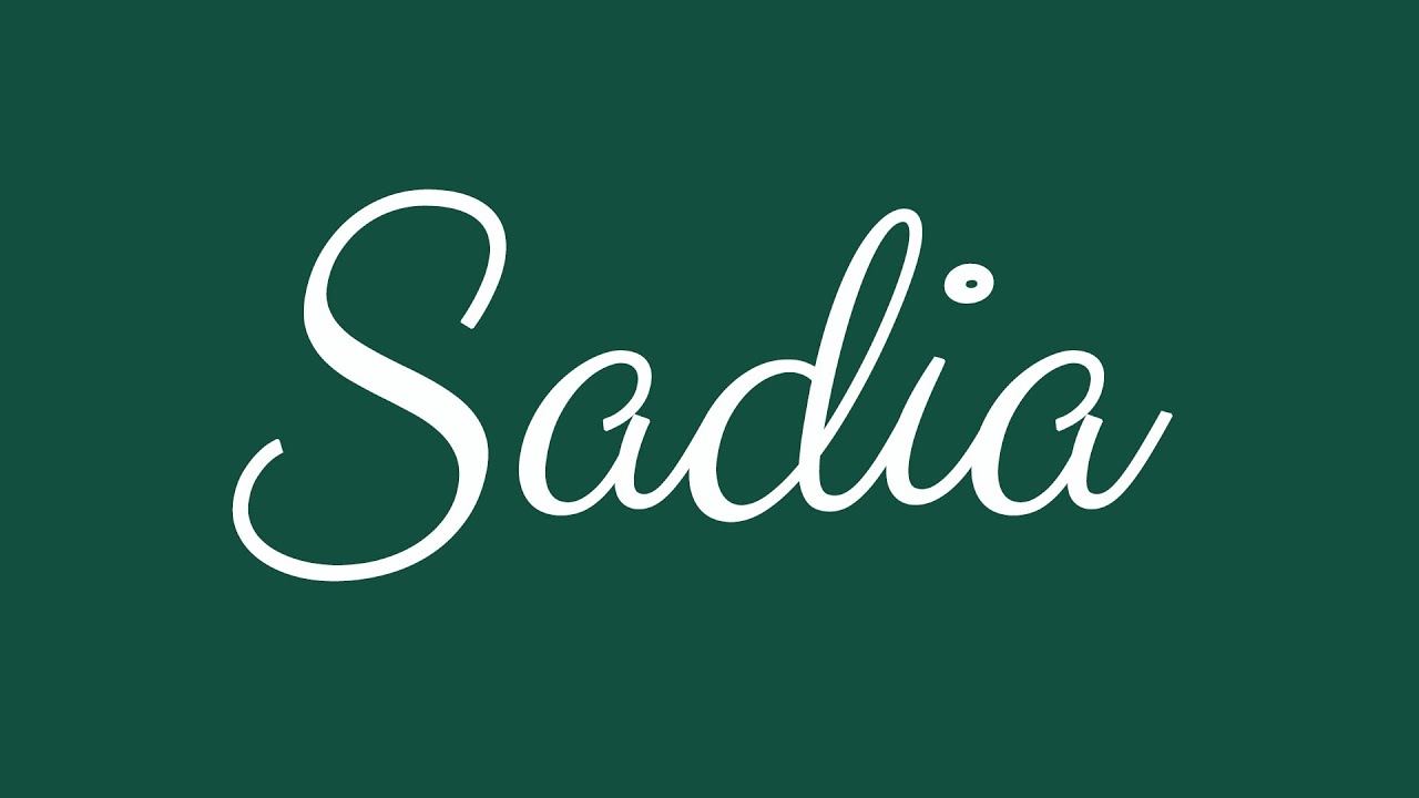 Learn how to Sign the Name Sadia Stylishly in Cursive Writing - YouTube