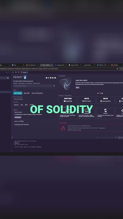 Solidity in Remix IDE: Smart Contract Basics - YouTube