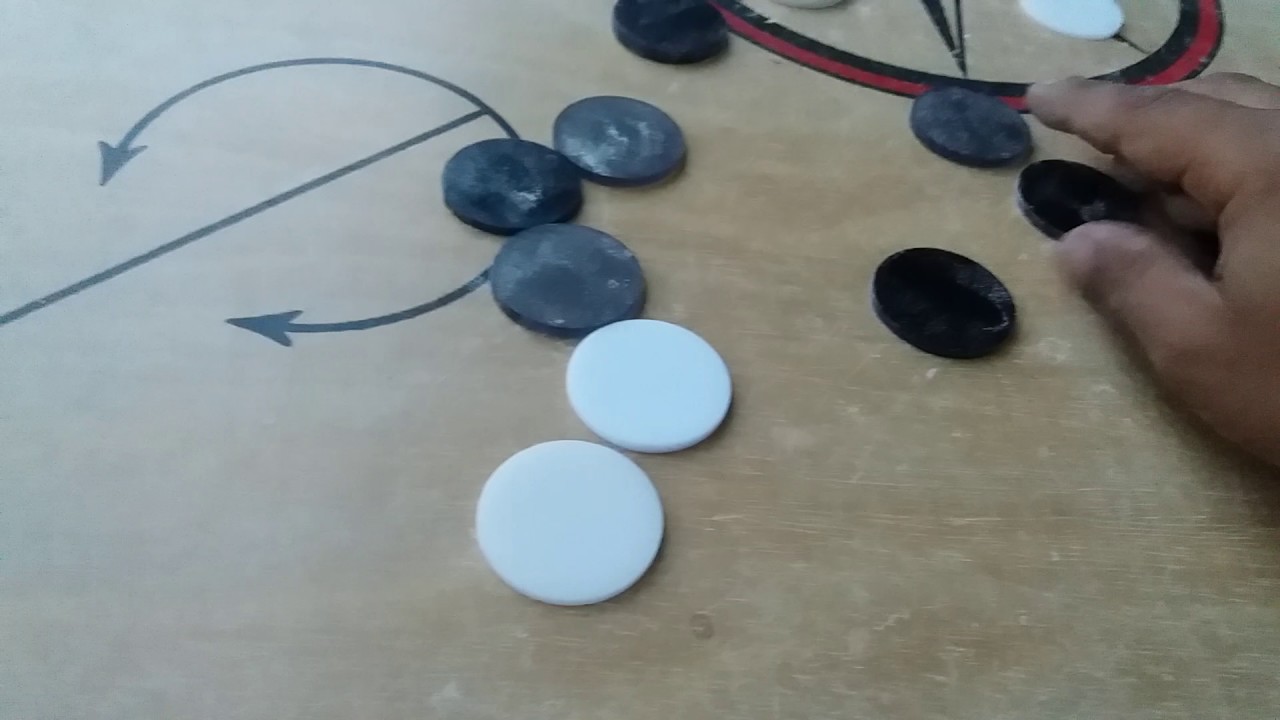 How to make carrom board white break - YouTube