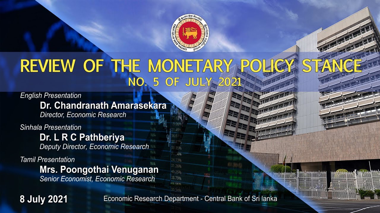 Monetary Policy Stance - No. 5 of 2021 - YouTube