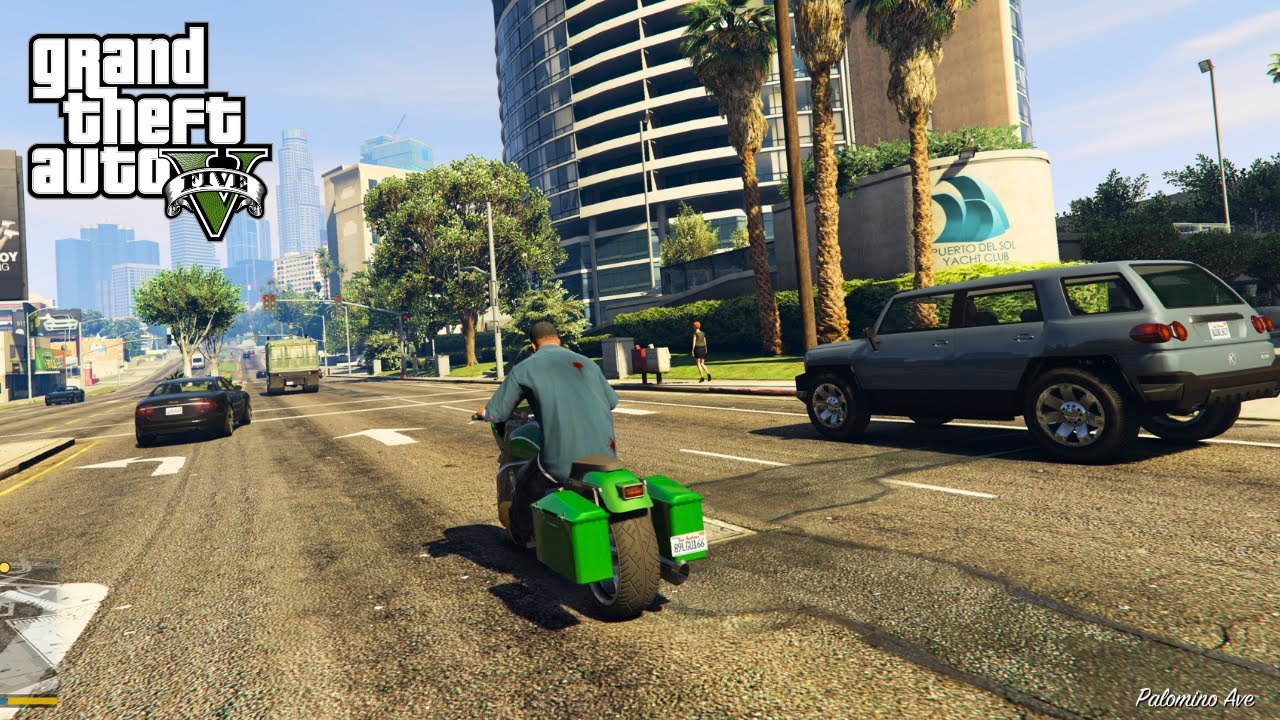 GTA V - Stealing (Green Bike) For The Dealer - YouTube
