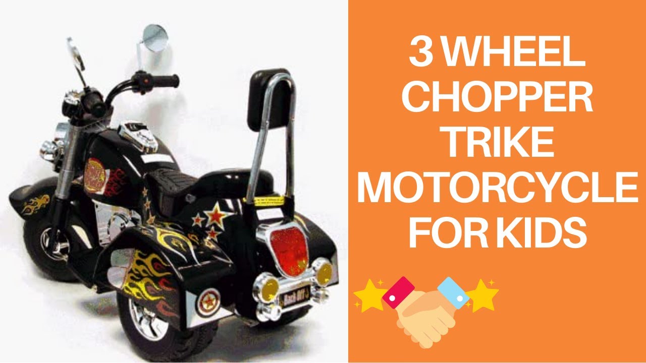 3 Wheel Chopper Trike Motorcycle for Kids - Battery Powered Ride On Toy ...