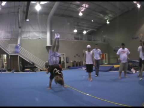 world longest tandom handstand walk - YouTube