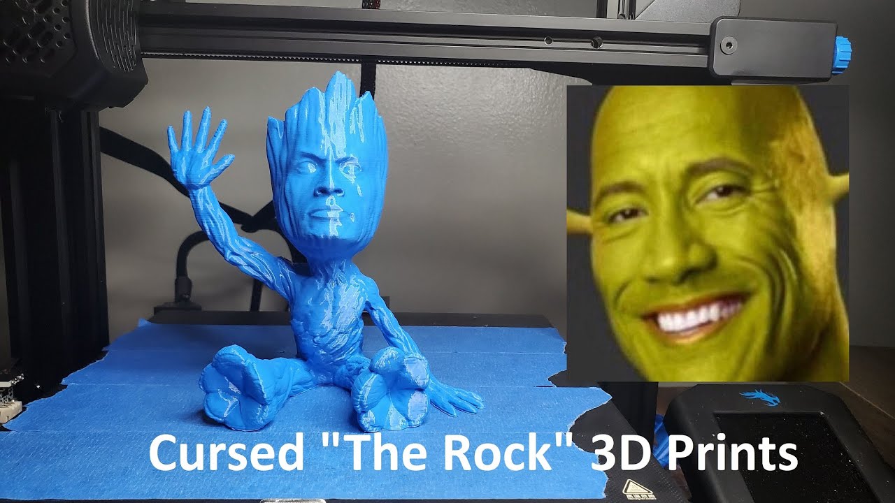 Cursed Dwayne "The Rock" Johnson 3D Print Timelapses (Rocktopus ...
