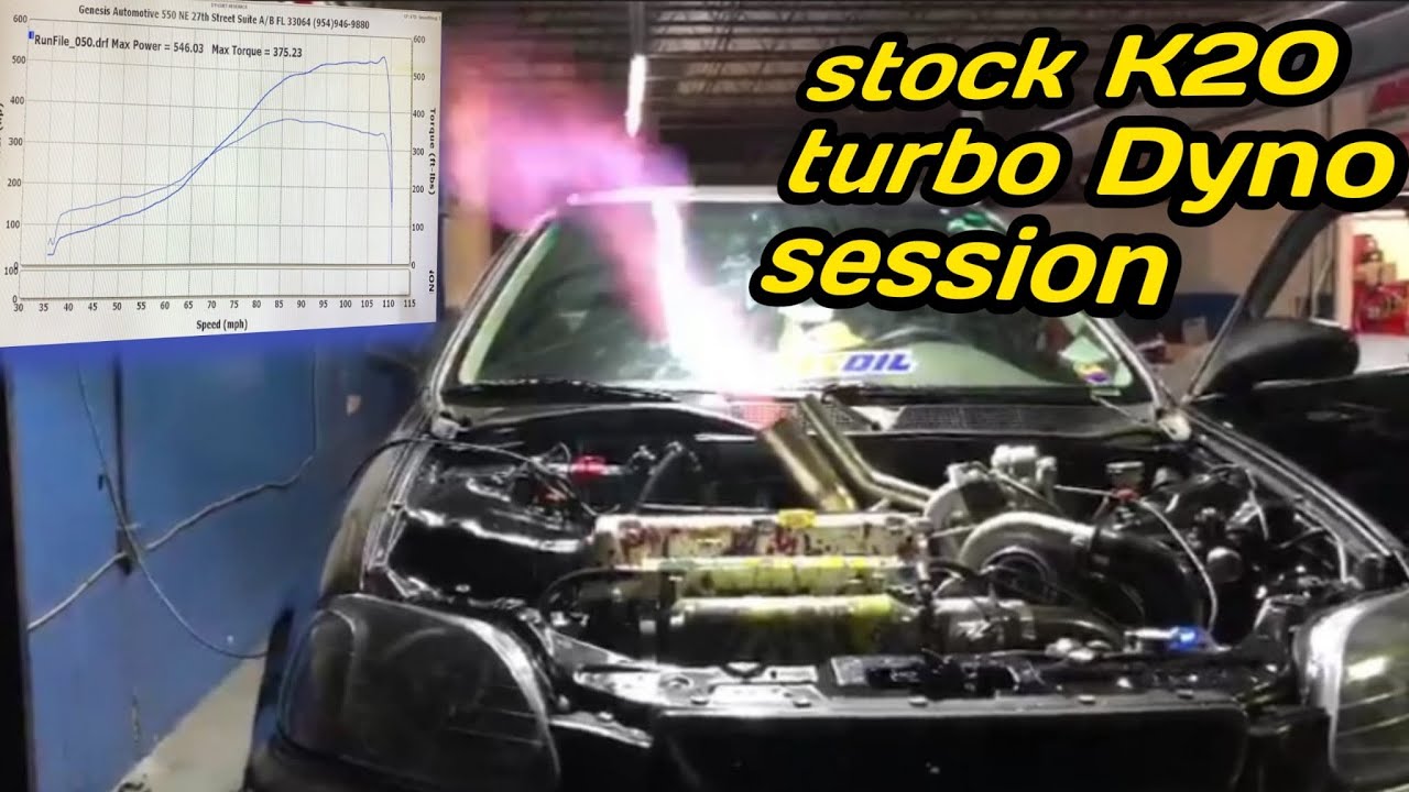 TURBO K20A2 CIVIC HITS THE DYNO - YouTube