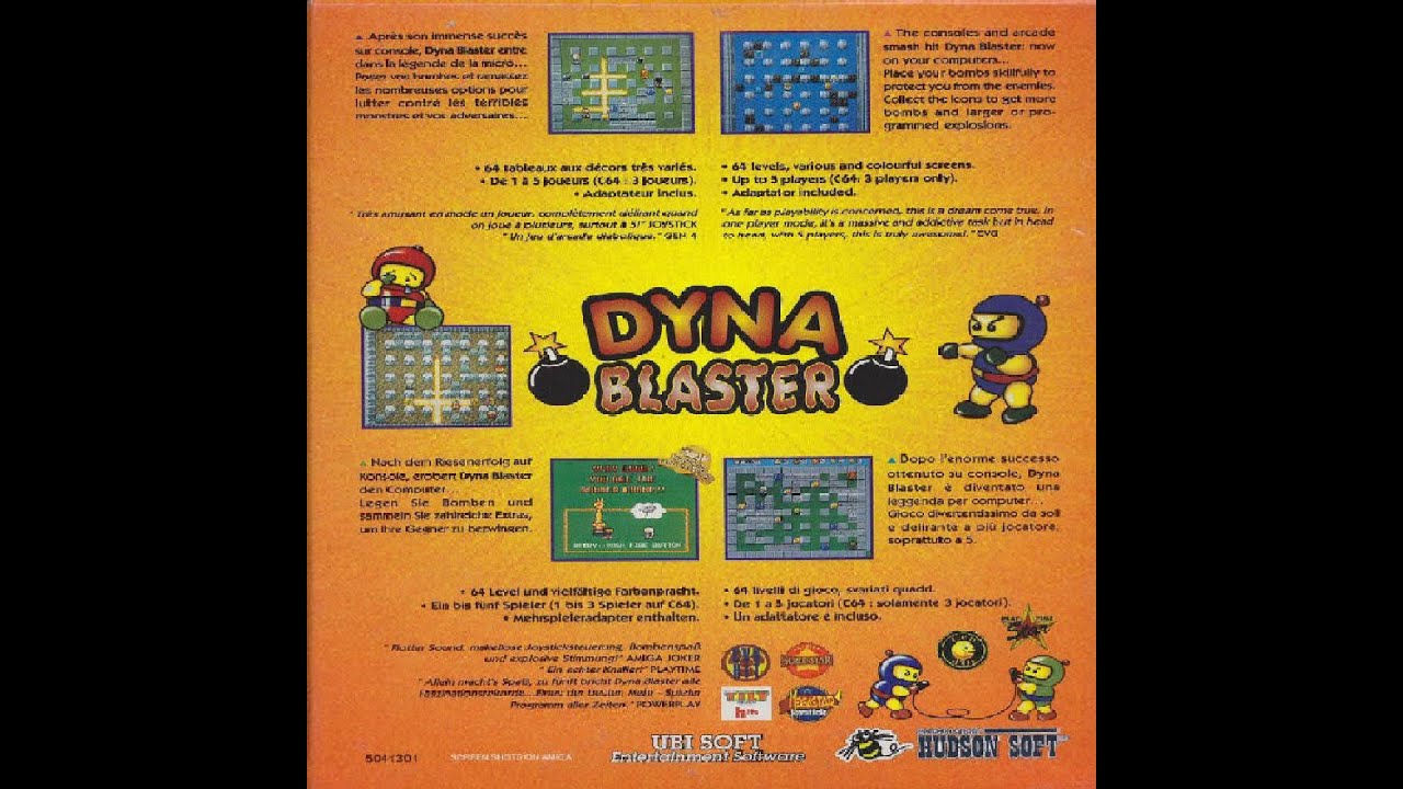 DYNA BLASTER a.k.a. BOMBERMAN (Atari ST Gameplay Sample) - YouTube