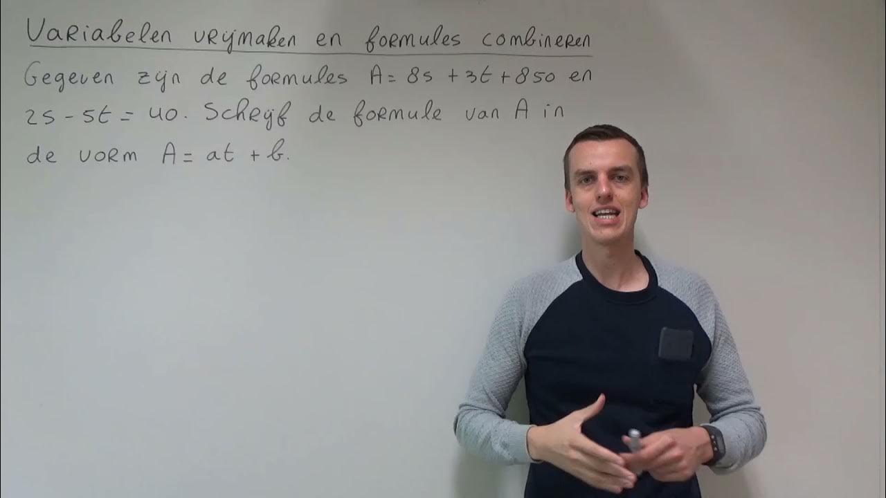 Variabelen vrijmaken en formules combineren (HAVO wiskunde A) - YouTube