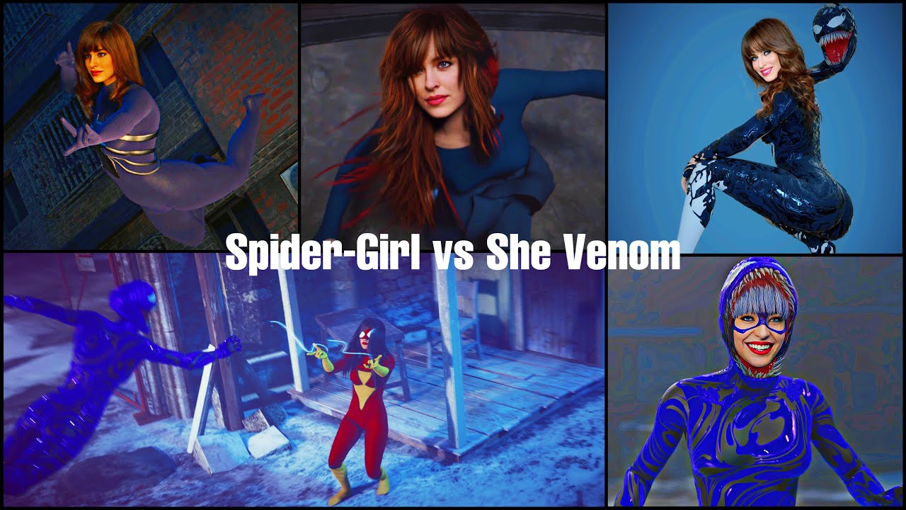 Spider-Girl vs She Venom Transition Video #spiderman #spiderverse # ...
