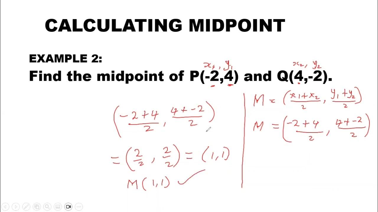Calculating Midpoint - YouTube