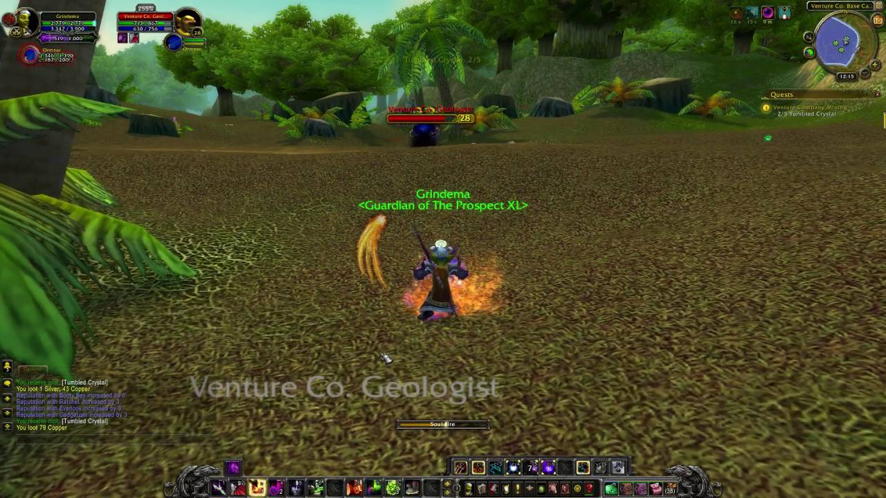 WoW quest #1777 Venture Company Mining - YouTube