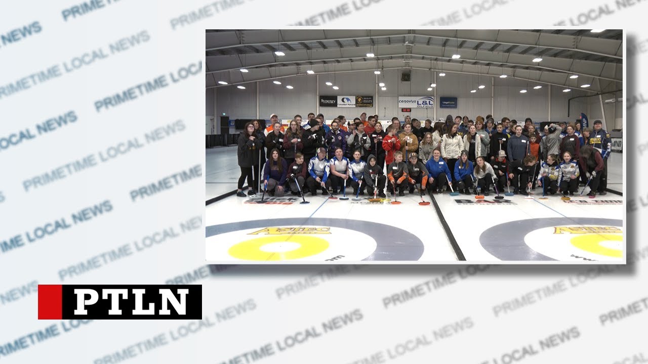 Teams for the ASTEC curling challenge held a clinic for curlers - YouTube
