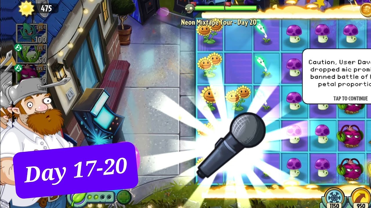 Day 17-20 Neon Mixtape Tour 🔊 || NMT || Plants VS Zombies 2 - YouTube