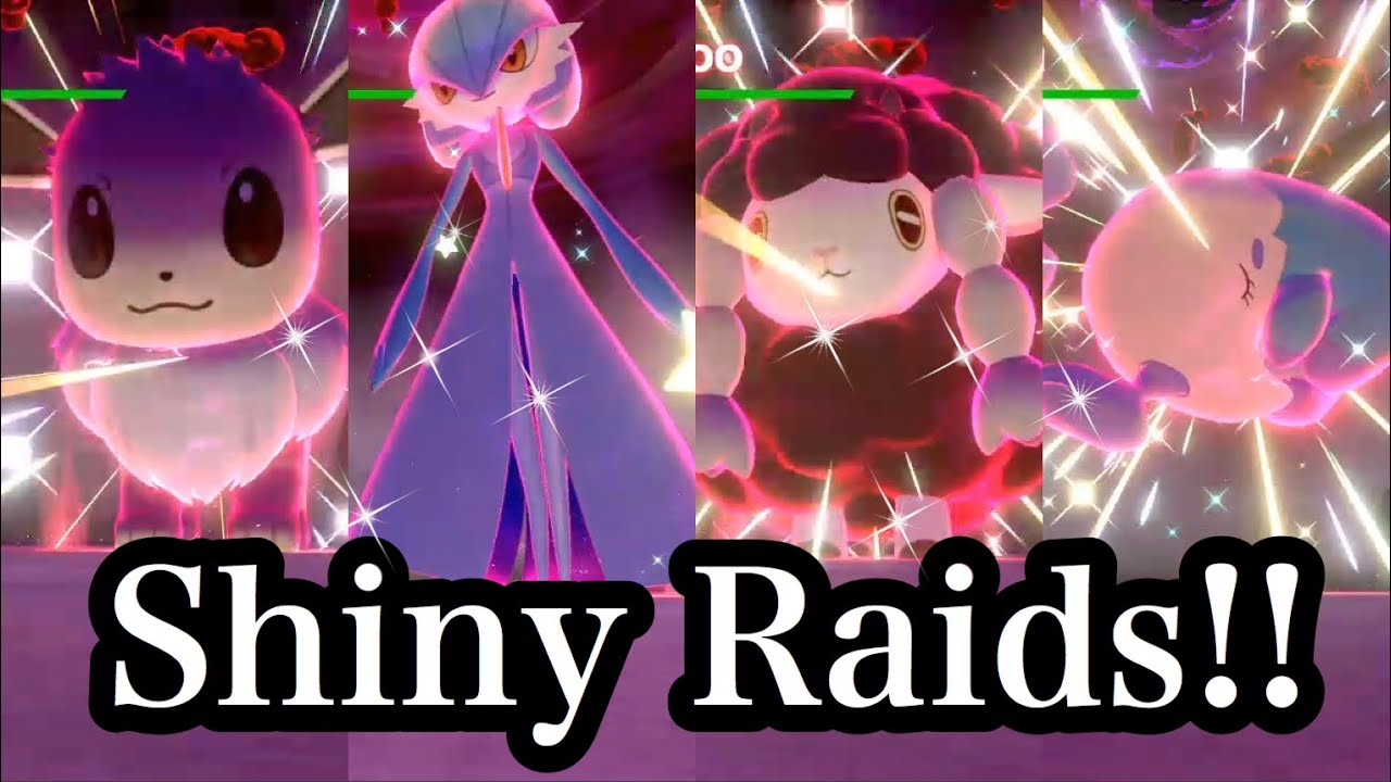 *SHINY RAIDS*! Eevee, Wooloo, Gardevoir, Musharna! Pokemon Sword and ...