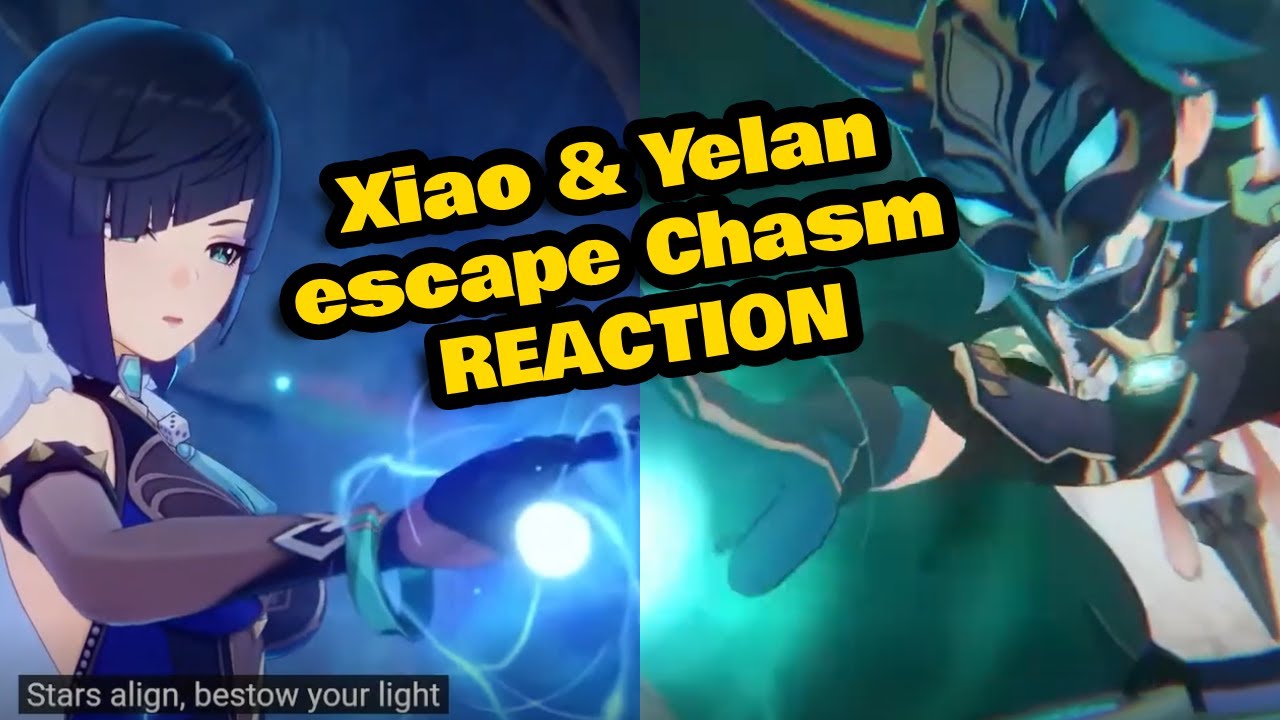 Xiao SACRIFICE! Yelan Yanfei escape Chasm REACTION Perilous Trail ...